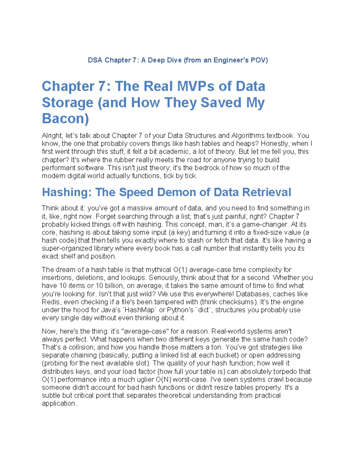DSA Chapter 7: The Real MVPs of Data Storage Explained - Studocu