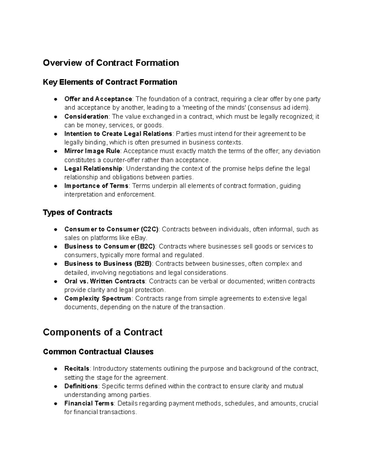 Contract Law Essentials: Key Elements of Formation and Interpretation ...