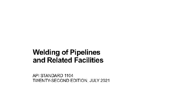 API 1104 22nd Edition: Welding of Pipelines and Related Facilities ...