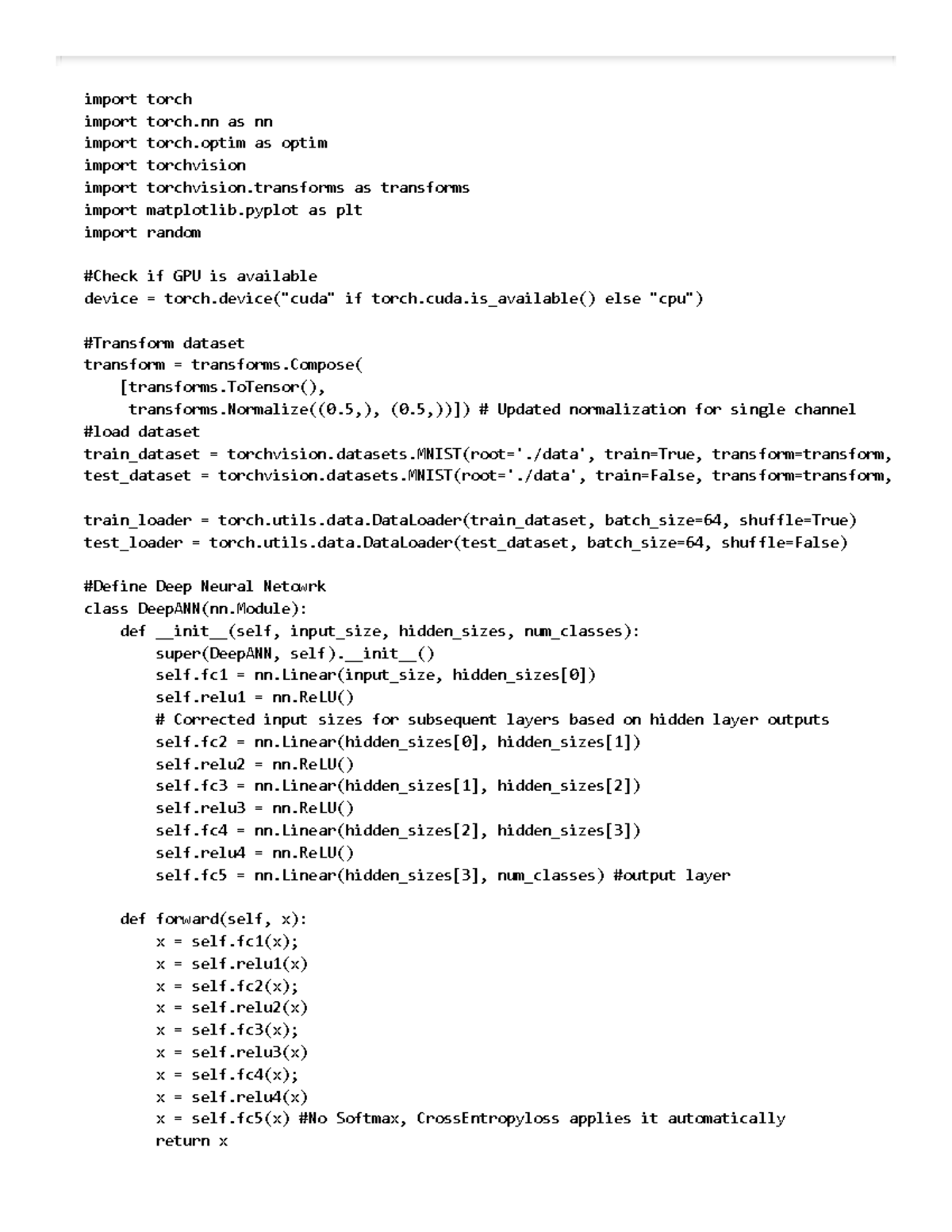 DDL 3: Deep Learning Model Implementation in PyTorch - Studocu