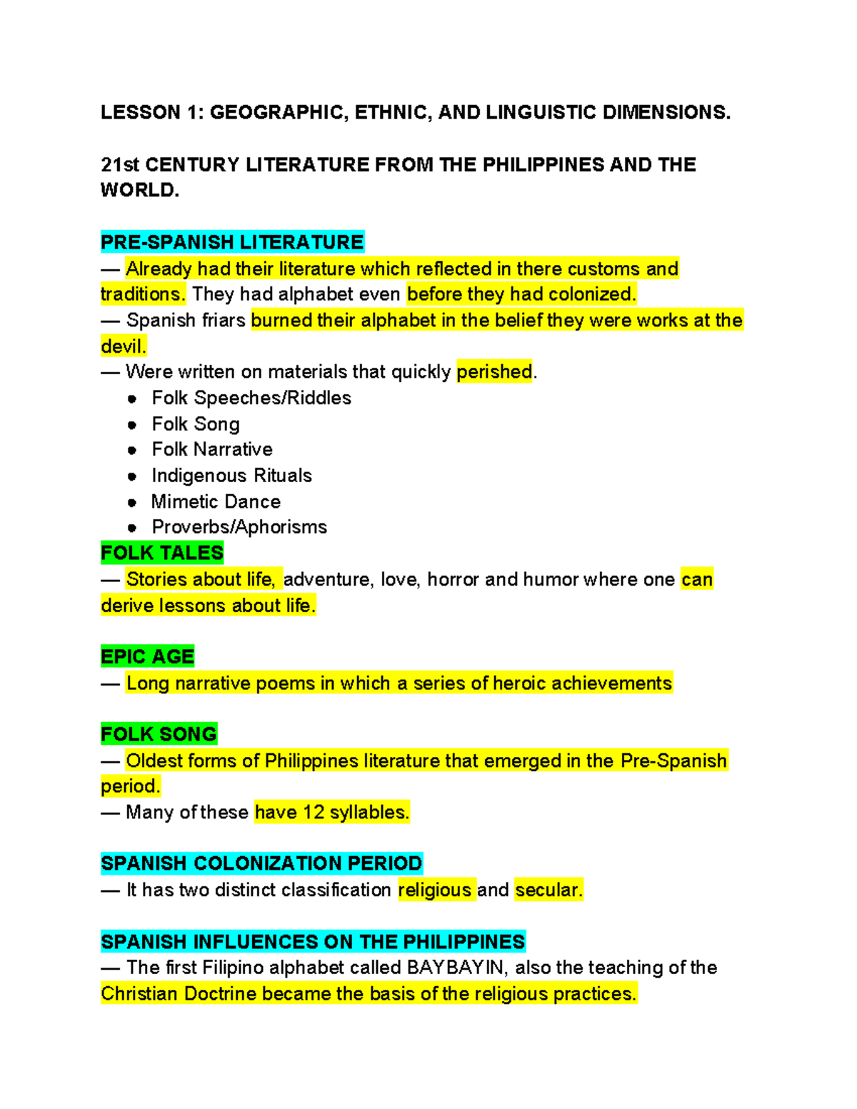 LIT 21: Geographic, Ethnic, and Linguistic Dimensions in Literature ...