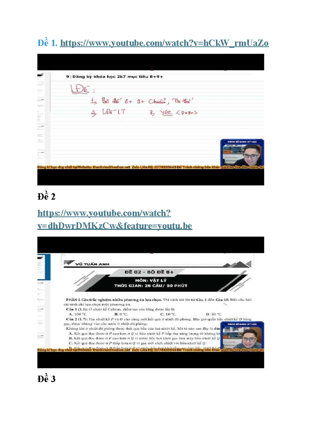 Bộ đề 8+ thầy vũ tuấn anh - Ilets - reading - Đề 1. youtube/watch?v ...