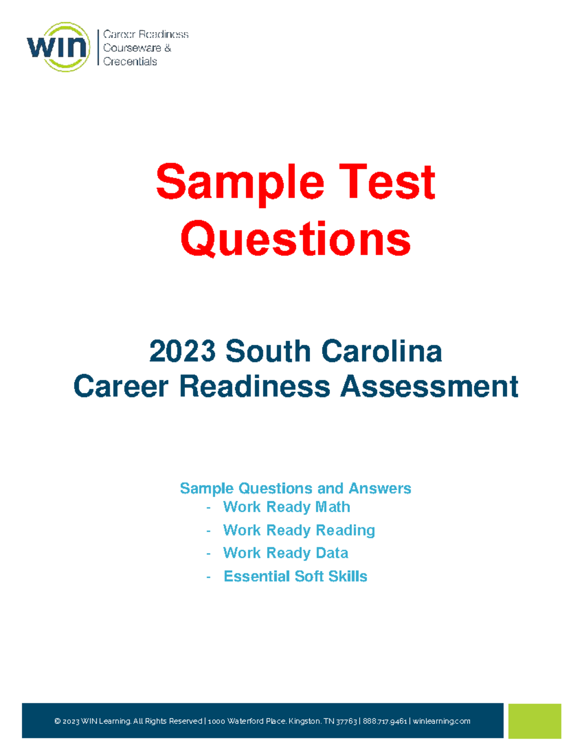 Work Ready Assessments: Sample Questions & Answers for Skills Test ...