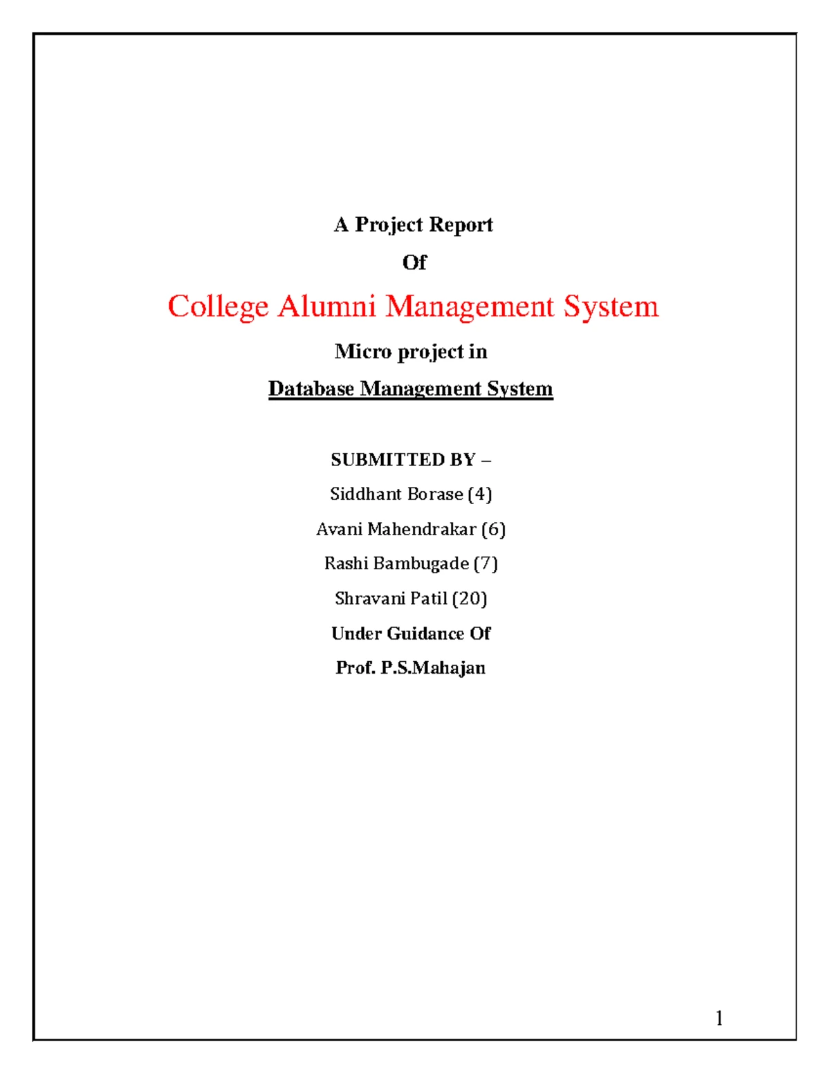 Mic Report Microproject Government Polytechnic Thane A Project Report Of Convert Bcd Number 