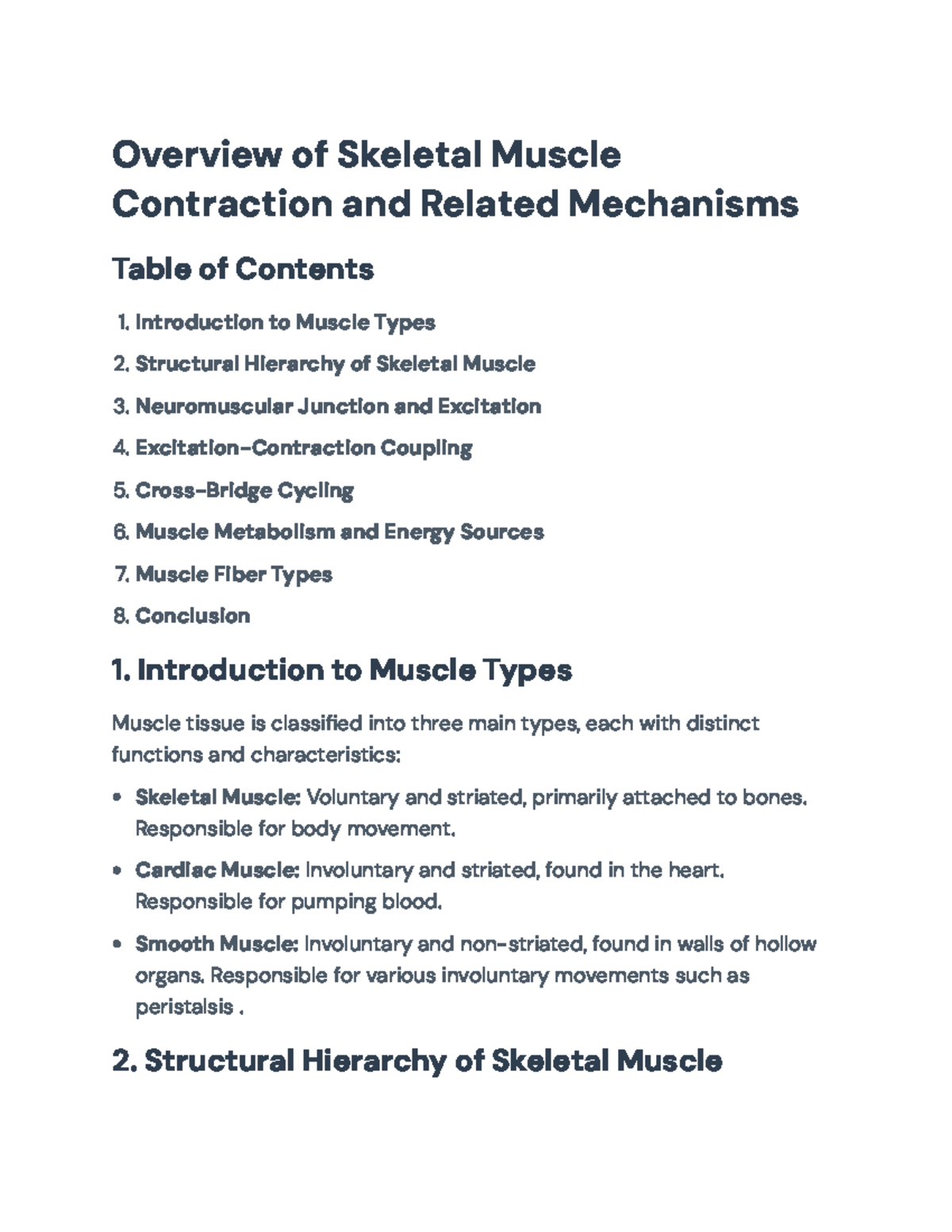 Understanding Skeletal Muscle Contraction Mechanisms: NCPB 101 Lecture ...