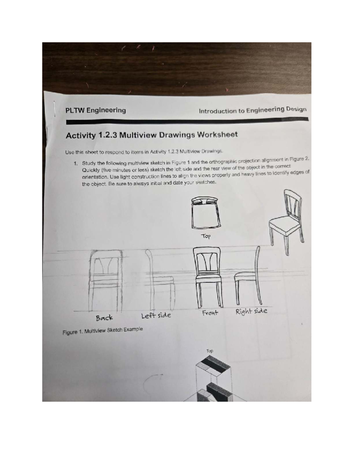 PLTW Engineering 1.2.3 Multiview Drawings Worksheet - Studocu
