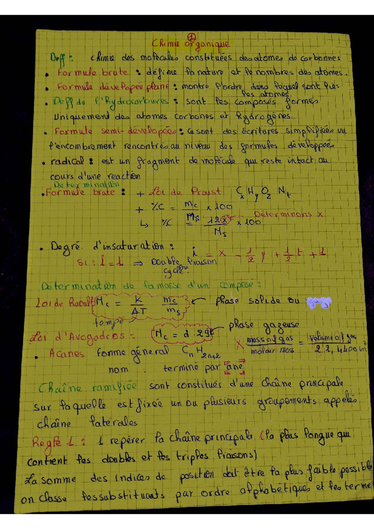 Chimie Organique - Cours de CH. Org. sur les Composés Carbonés - Studocu