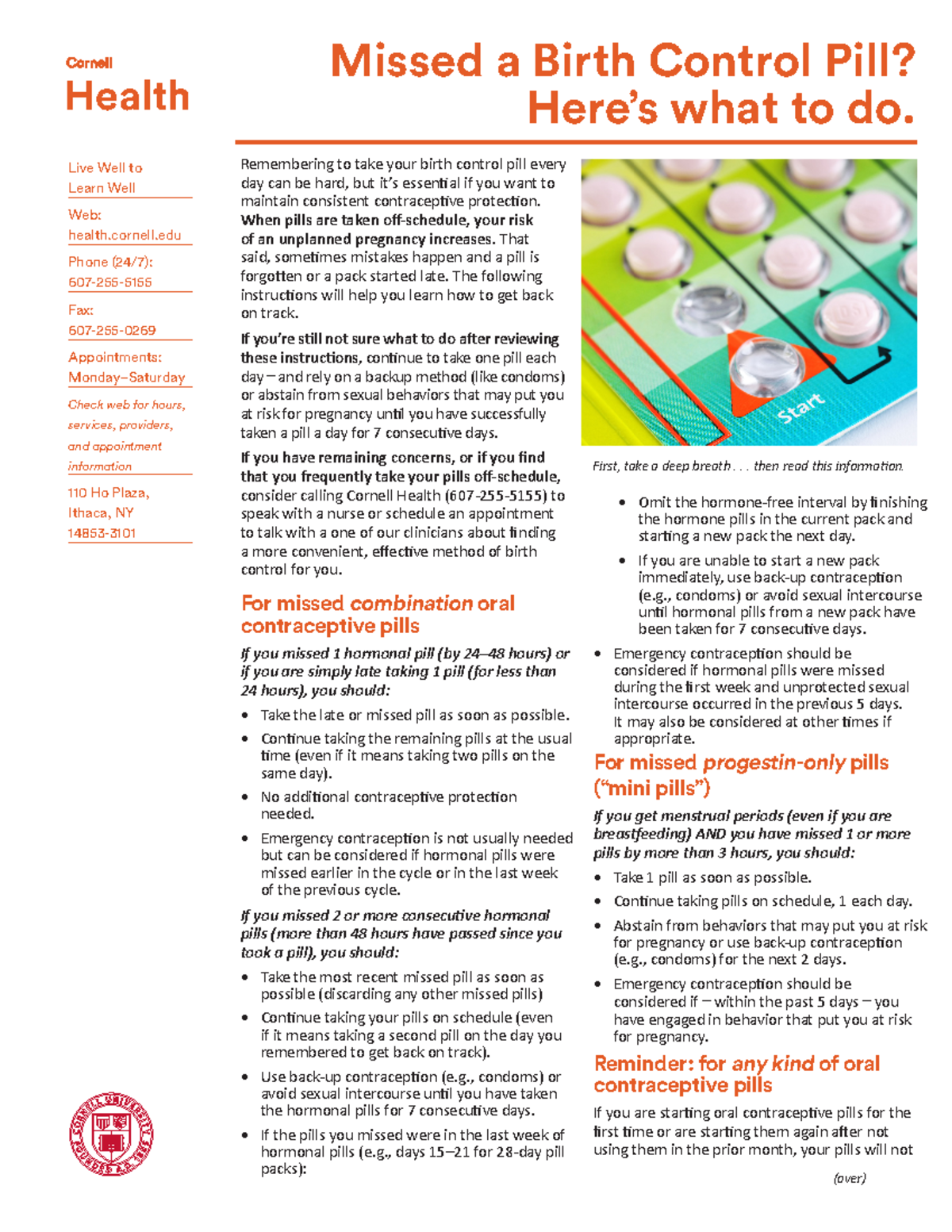 Missed birth control pill - (over) Remembering to take your birth ...