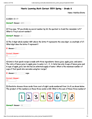 Math Kangaroo - 2024 Solutions Grades 5&6 - gsegtr4 - Studocu