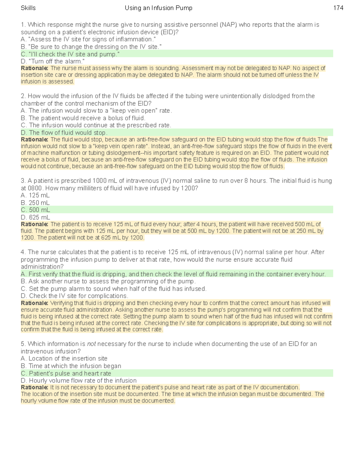 Using an Infusion Pump: Nursing Guidelines and IV Management - Studocu