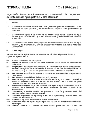 Nch-2794 completa - Nch 2794 - I NORMA CHILENA OFICIAL NCh2794 Instalaciones domiciliarias de ...