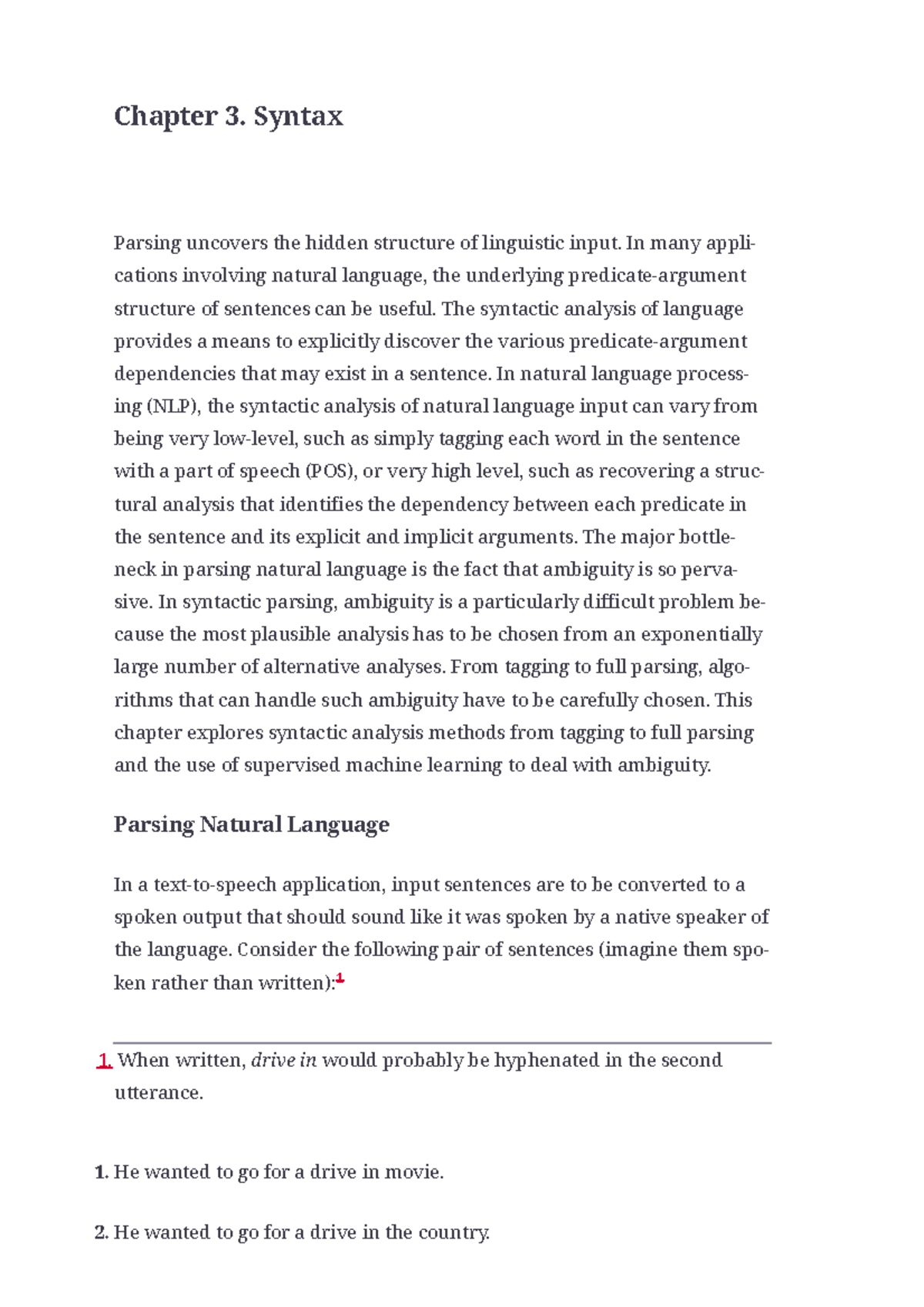 Unit 2: Syntax Parsing and Linguistic Structure Analysis - Studocu