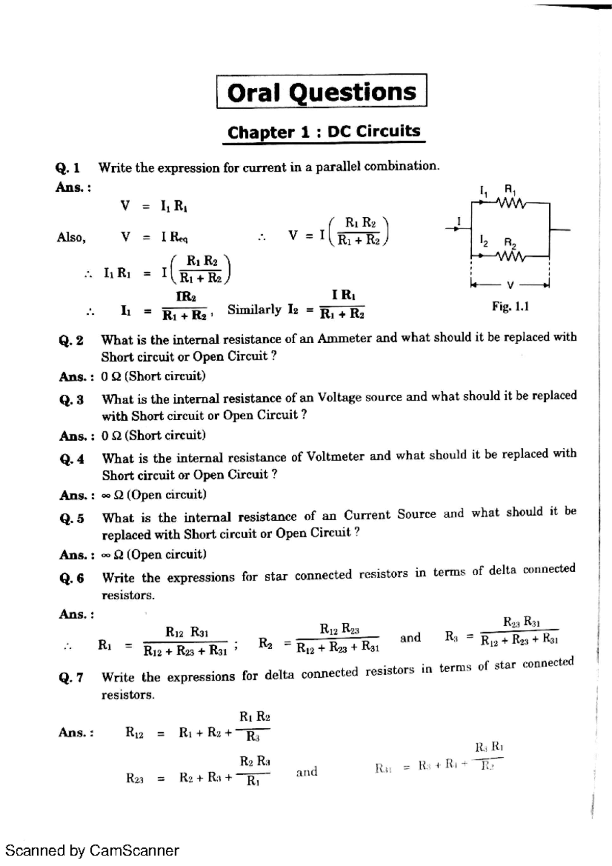 Basic Electrical Engineering (MU) - Oral Q&A for Semester 1 Exam - Studocu