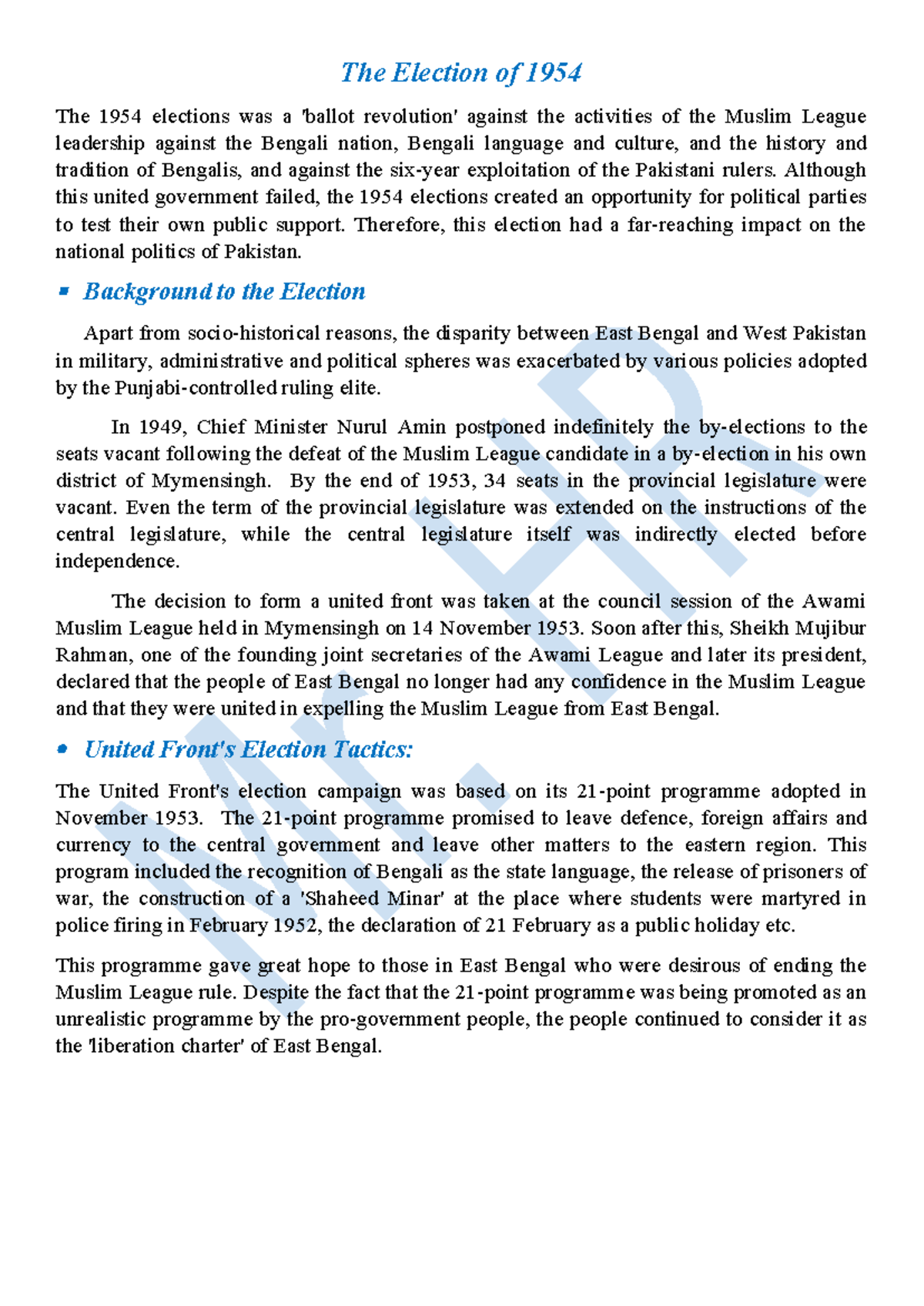 The Election of 1954 - The Election of 1954 The 1954 elections was a ...