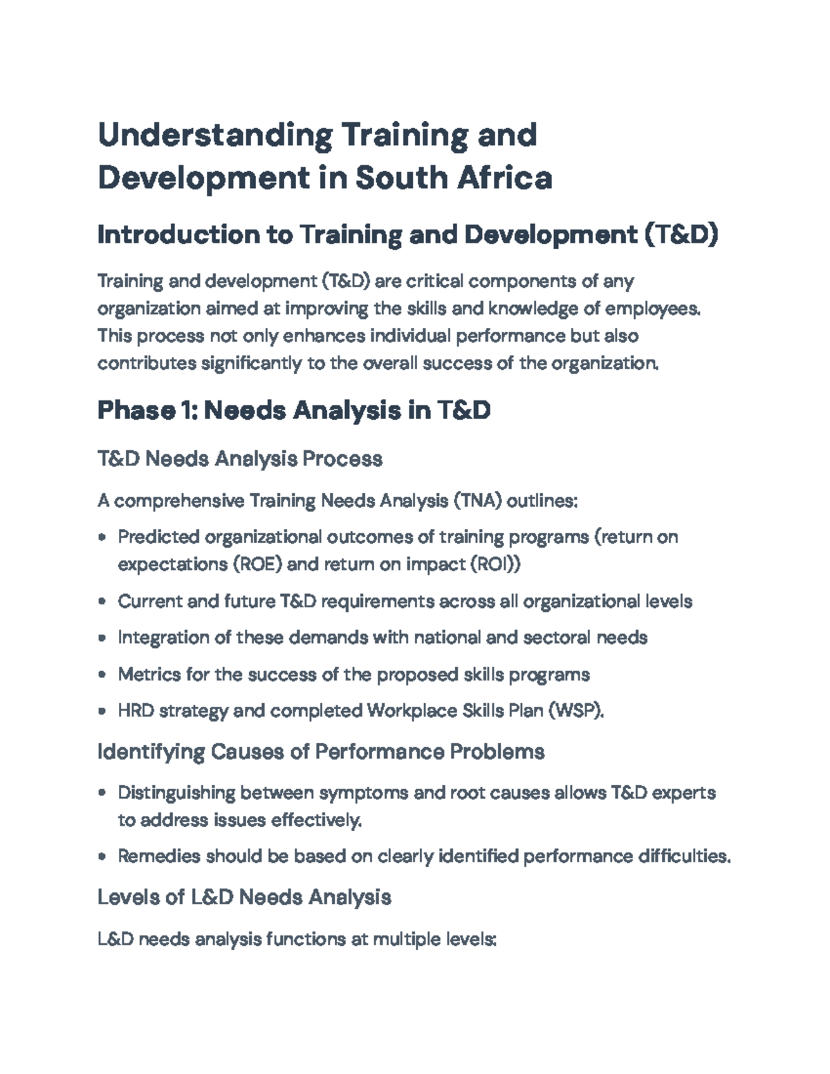 Understanding Training & Development in South Africa: A Detailed Guide ...