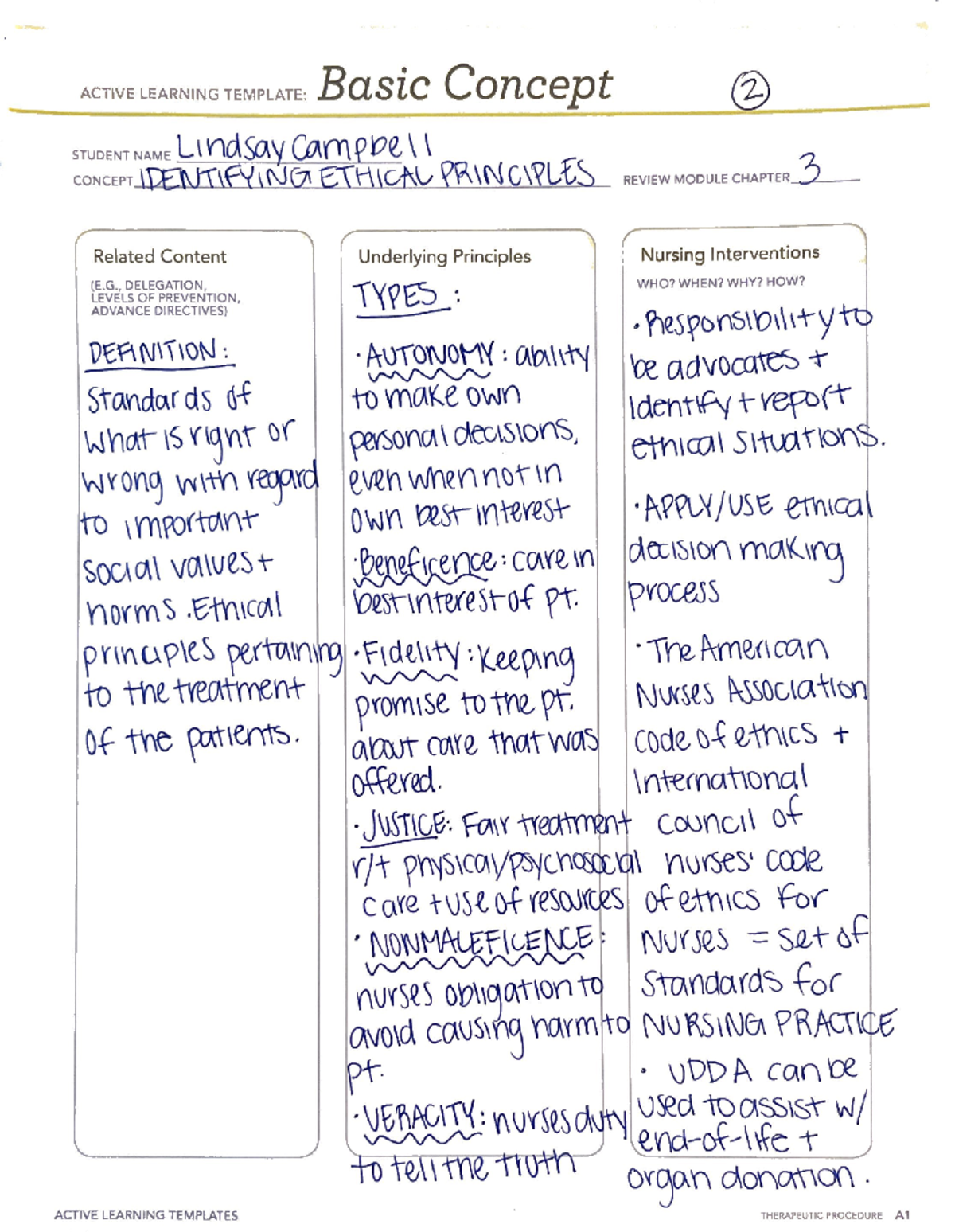 Identifying ethical principles:Basic concept ATI ALT - ACTIVE LEARNING ...