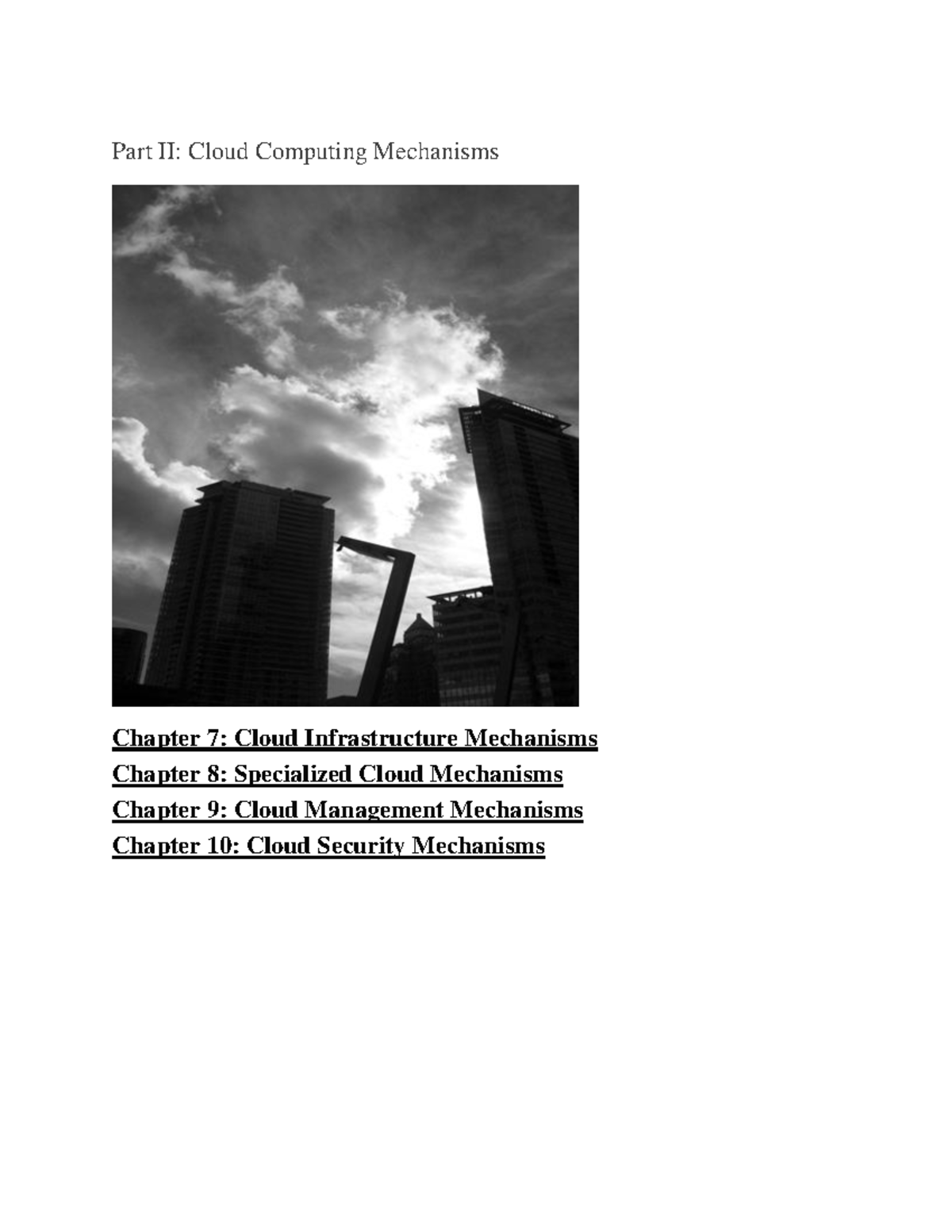 Unit 3 Cloud Infrastructure Mechanisms - Part II: Cloud Computing Mechanisms Chapter 7: Cloud ...