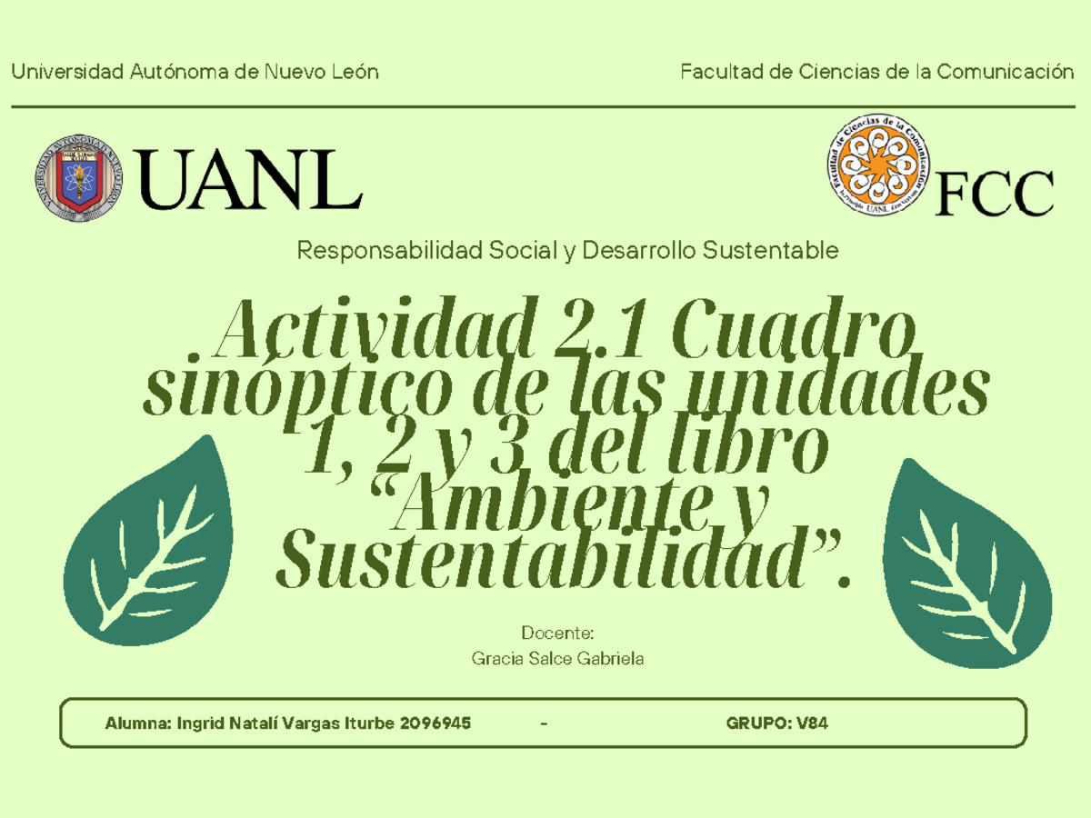 2.1 - Actividad Cuadro sinóptico de Unidades 1, 2 y 3 - Responsabilidad Social - Studocu