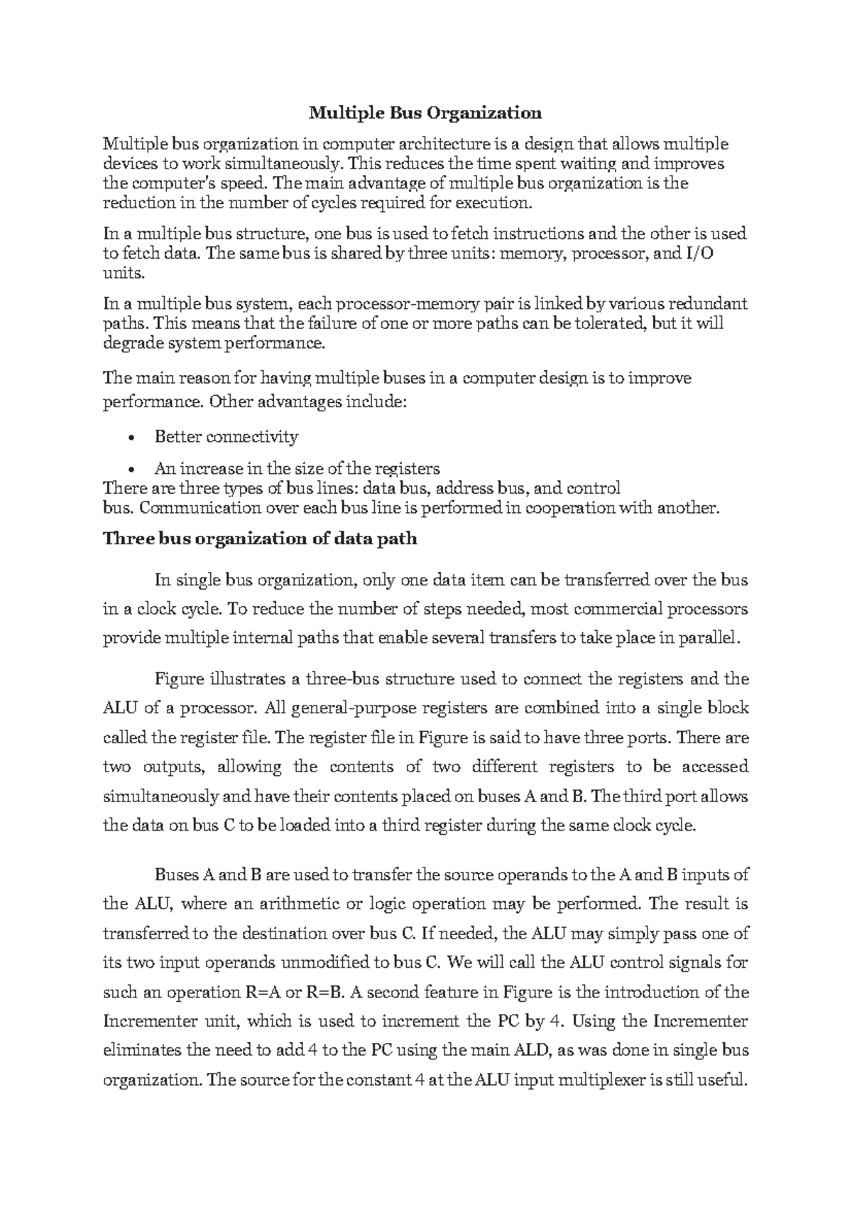 Multiple Bus Organization - Multiple Bus Organization Multiple bus ...