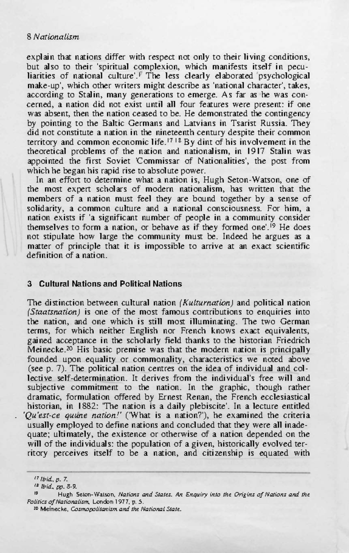 Nationalism: Understanding Cultural and Political Nations in Europe ...