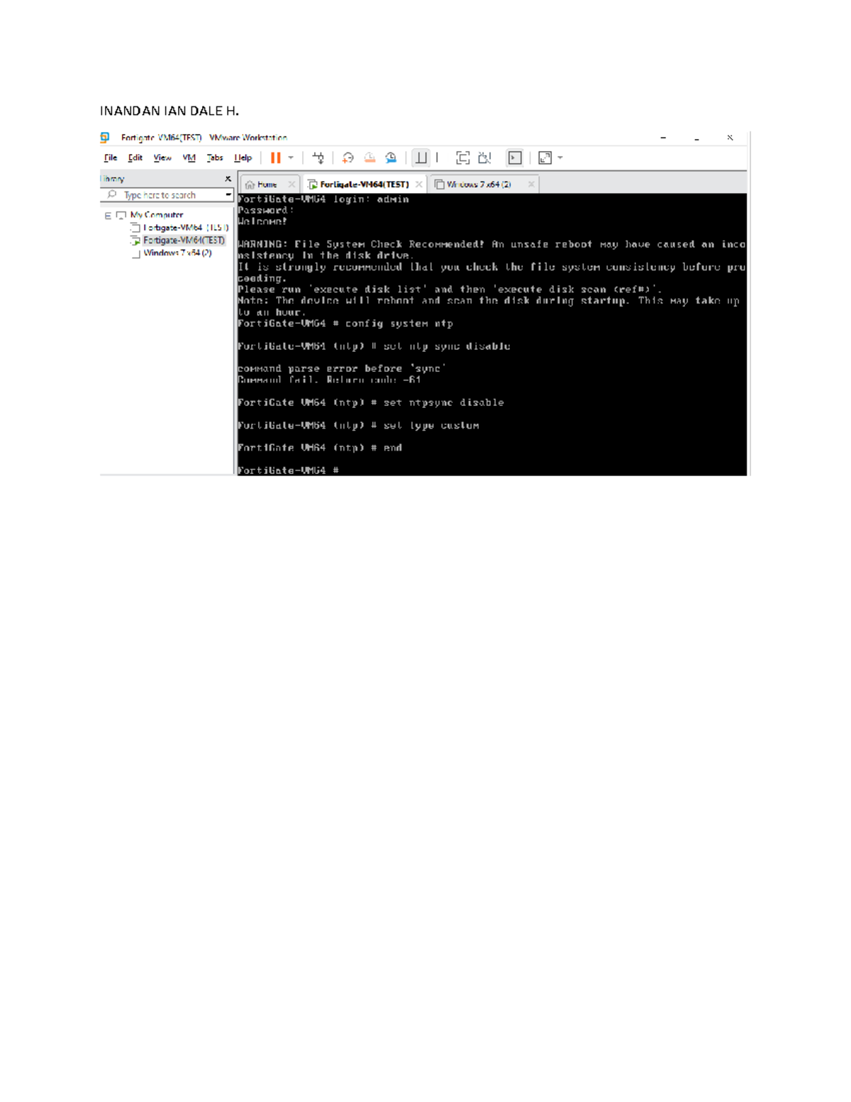 Fortinet LAB material - Computer science - INANDAN IAN DALE H. - Studocu