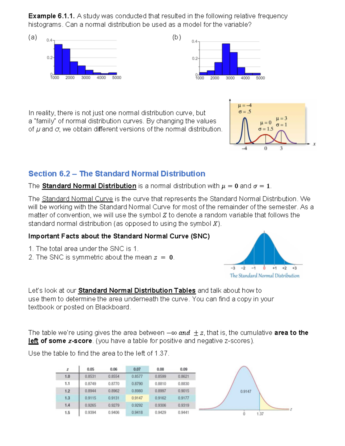 Chapter 6: Standard Normal Distribution Notes (Pg 2) - Studocu