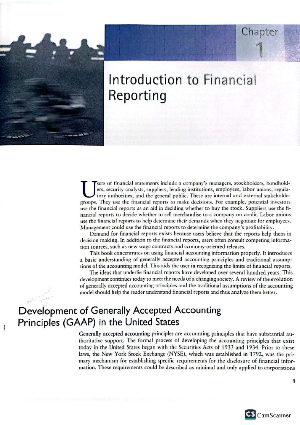 Chapter 1: Introduction to Financial Reporting (CS) - Studocu
