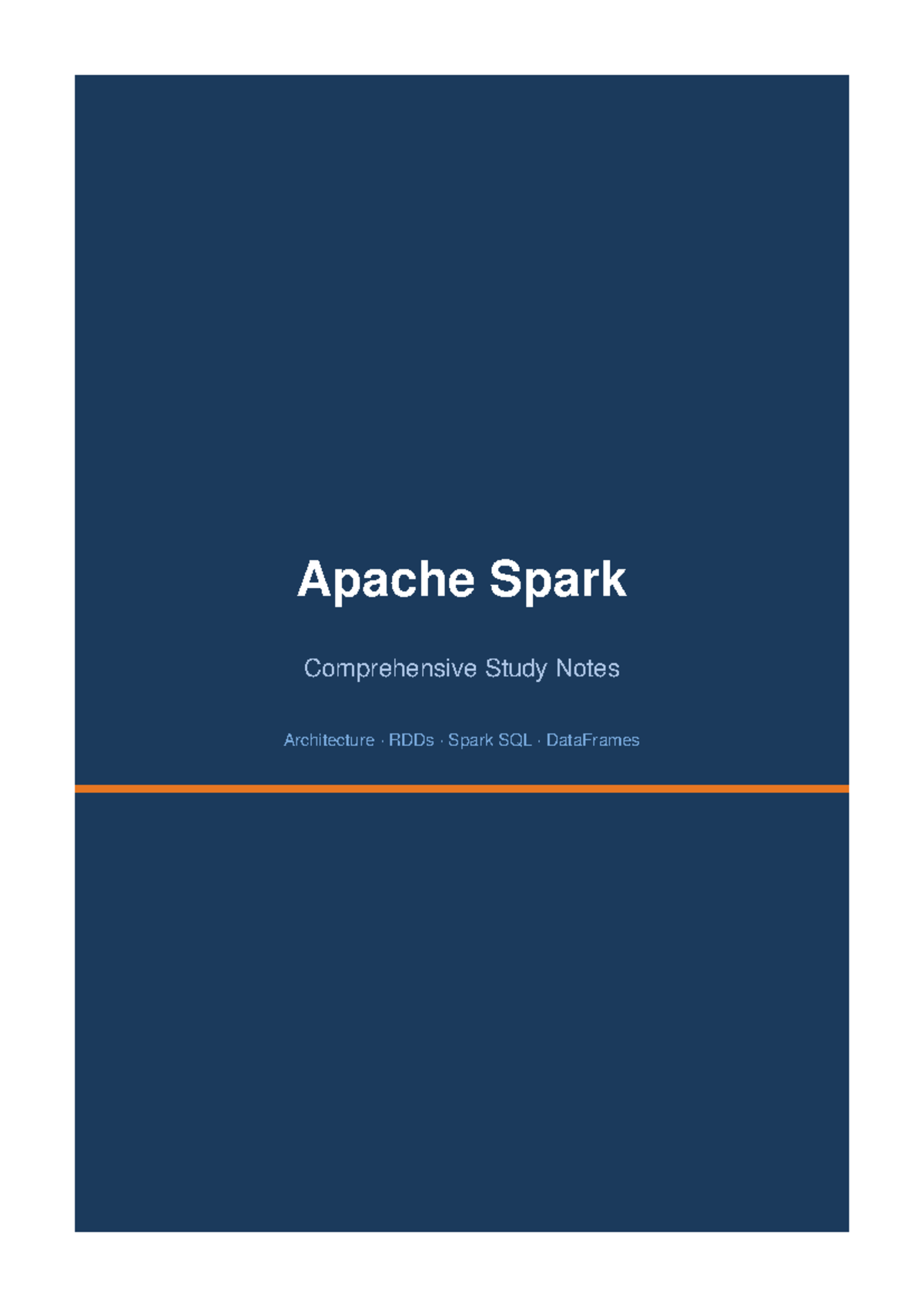 Apache Spark Study Notes: Architecture, RDDs, and Spark SQL - Studocu
