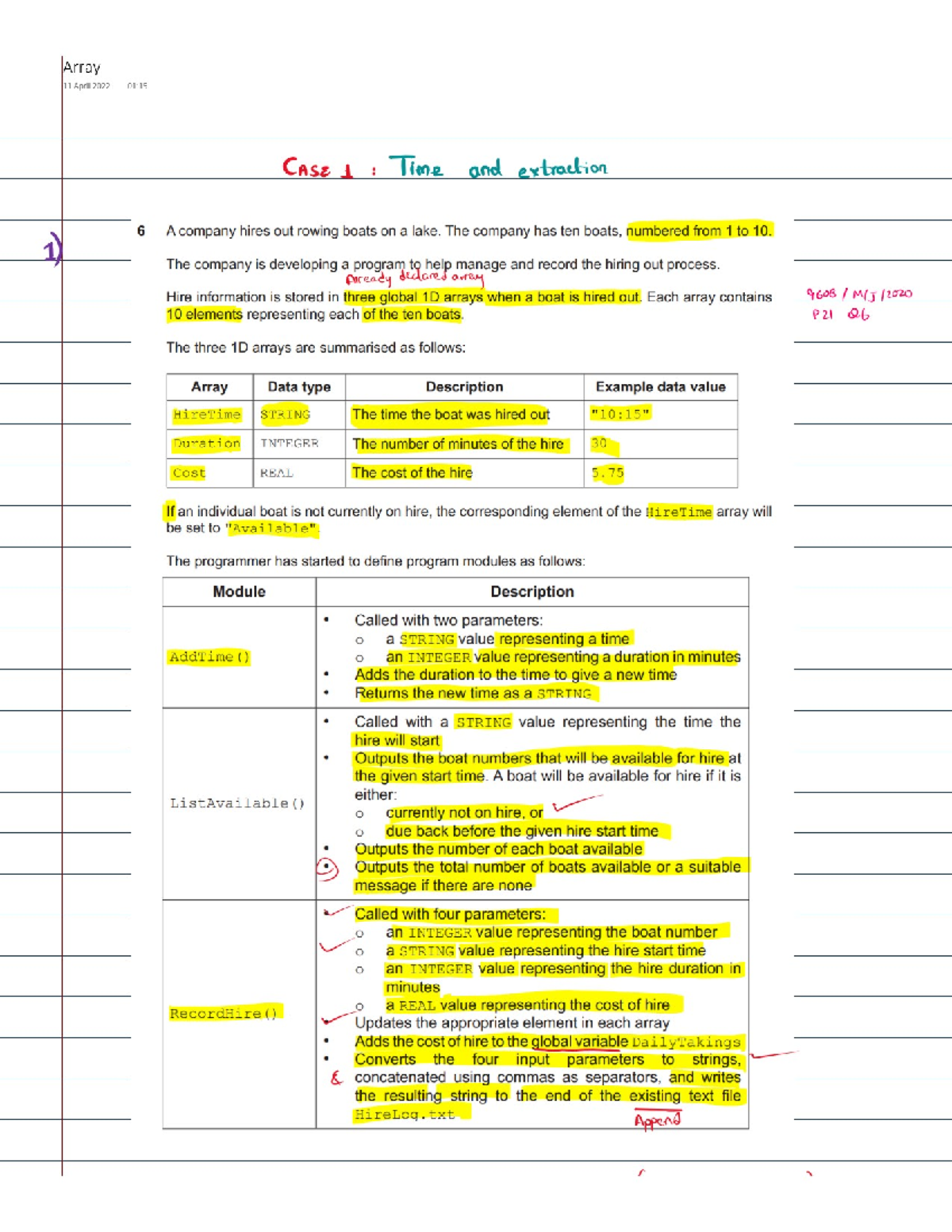Arrays Management and Hiring Process - CASE 1 Analysis (CS101) - Studocu