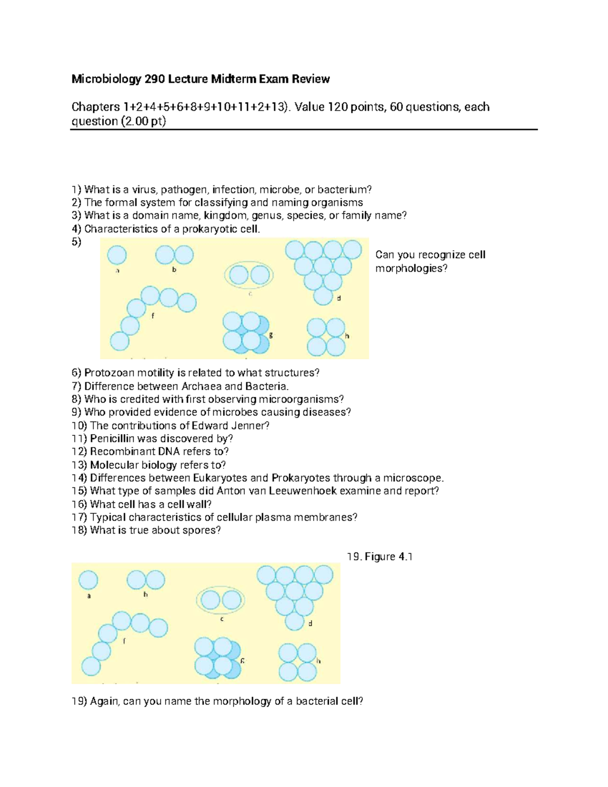 MCB 290 Lecture Midterm Exam Review: Key Concepts & Questions - Studocu