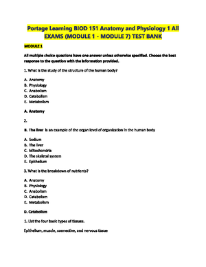 Module 5 exam 5 Muscular system - Question 1 2 / 2 pts There are three ...