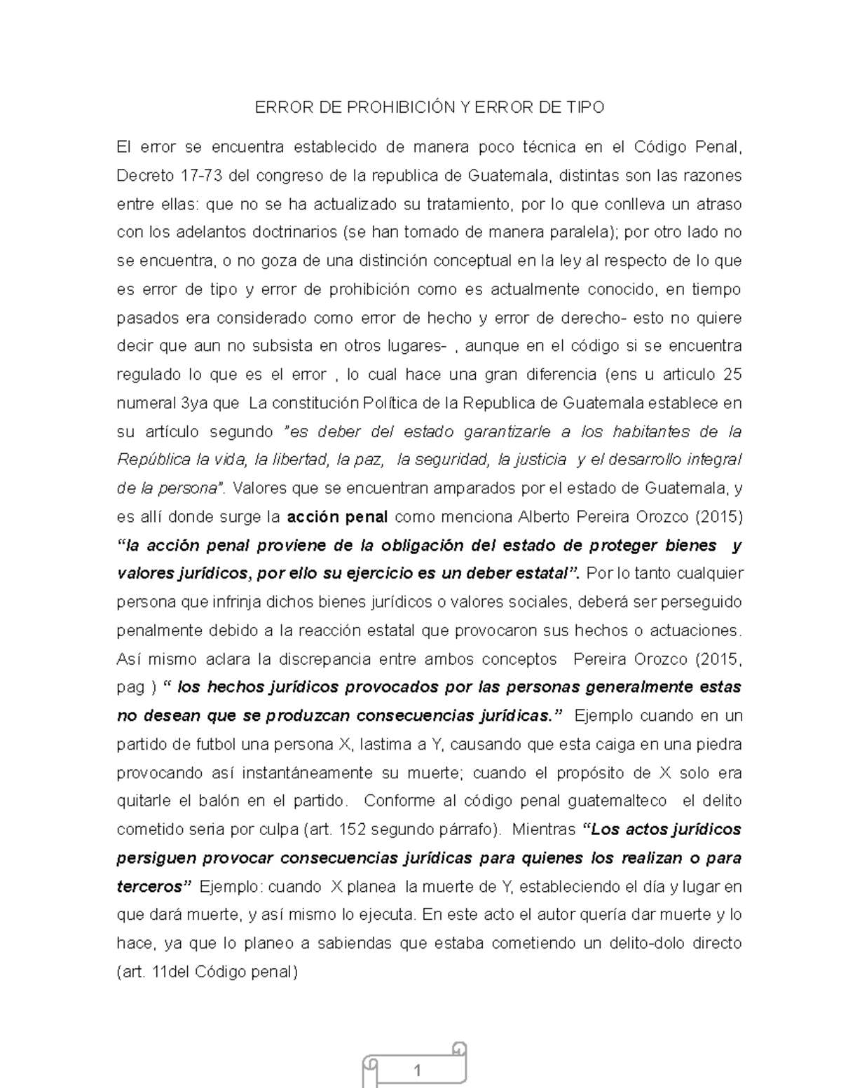Análisis del Error de Prohibición y Tipo en el Código Penal ...