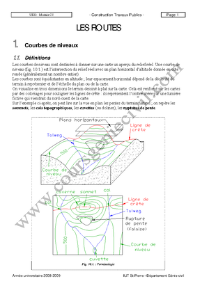 Cours Routes - TECHNIQUES D’ETUDES ET DE REALISATIONS DES ROUTES ET ...