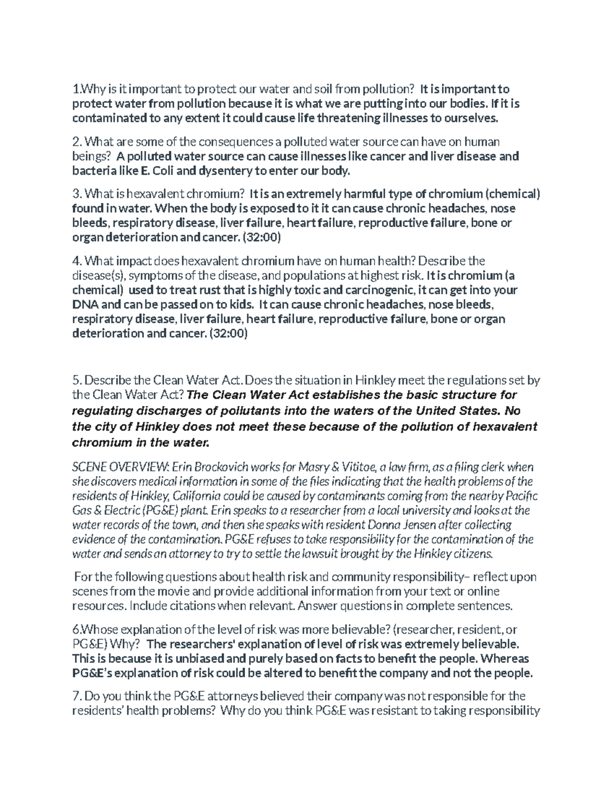 Erin Brockovich - movie guide - 1 is it important to protect our water ...