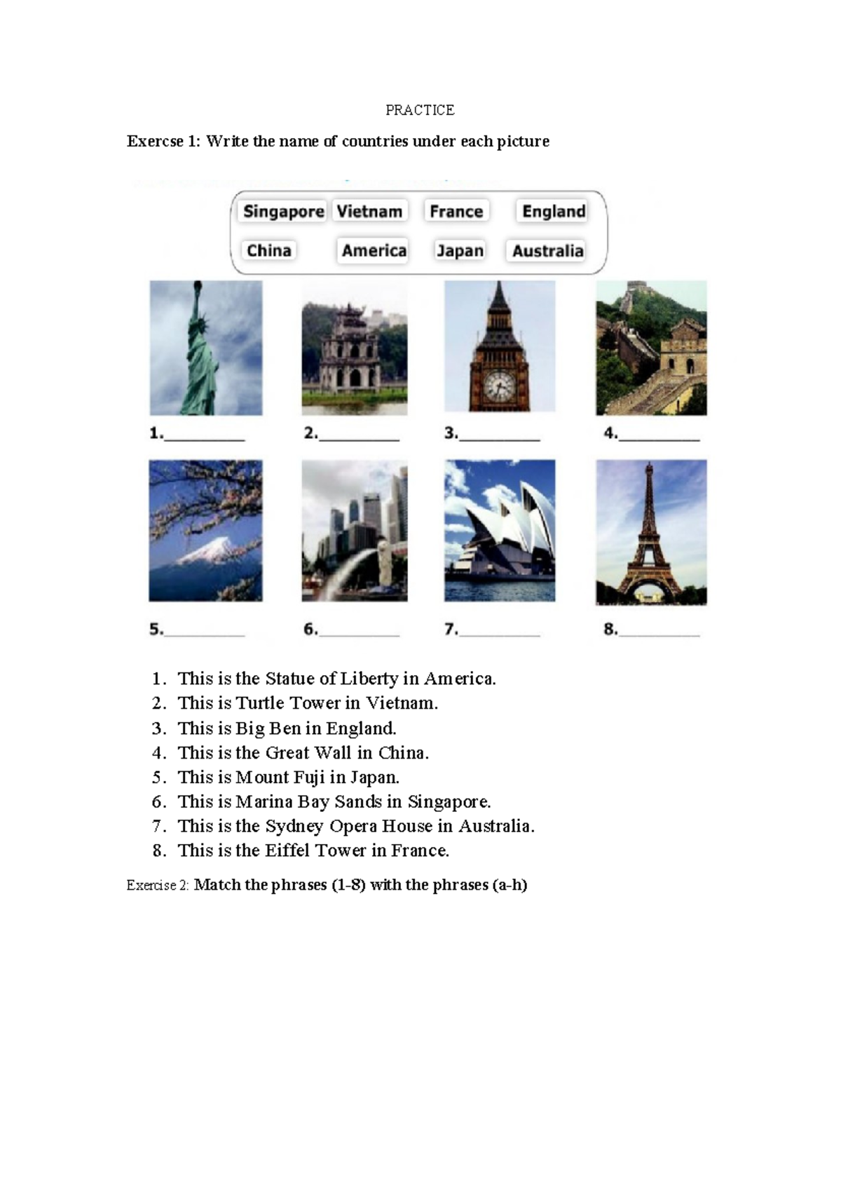 PRACTICE Exercise: Countries, Nationalities, and Jobs Overview - Studocu