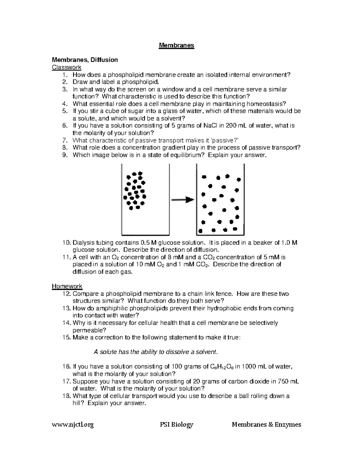 Bio Chapter 5Structure Functionof Plasma Membrane Notes Answer ...