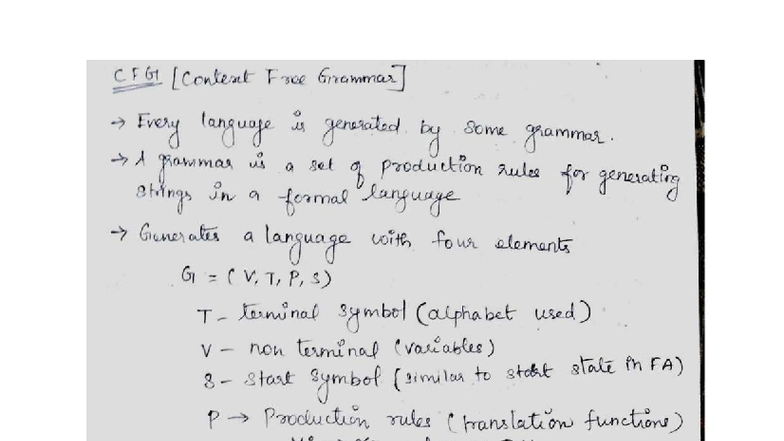 TOC unit III - Hand written notes - Theory Of Computation - Studocu