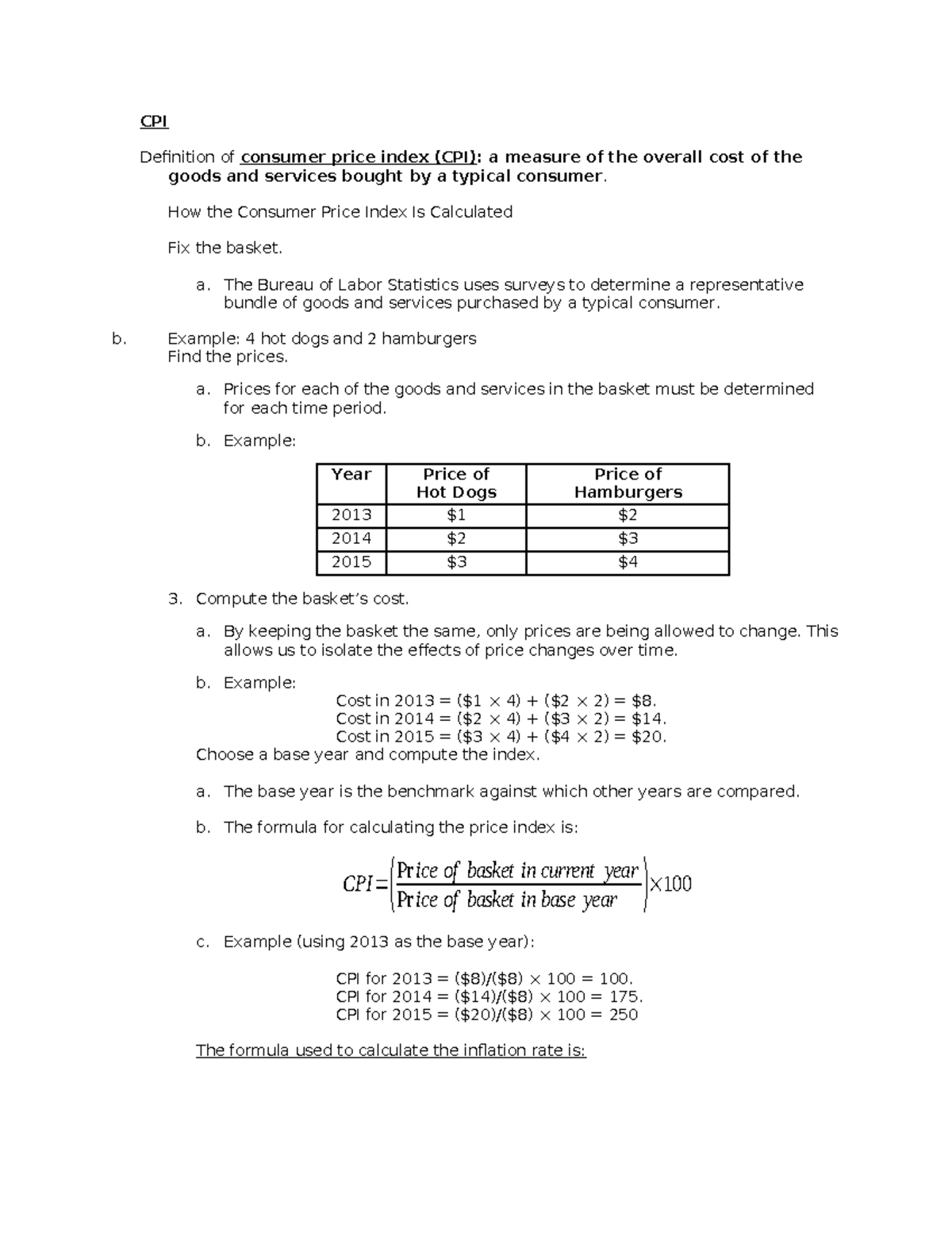 CPI Analysis and Calculation: Understanding Cost of Living Changes ...