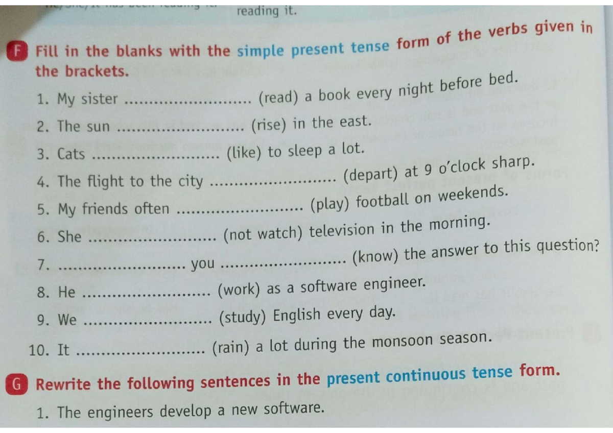 Class 7 English Practice Worksheets: Tenses and Comprehension Exercises ...