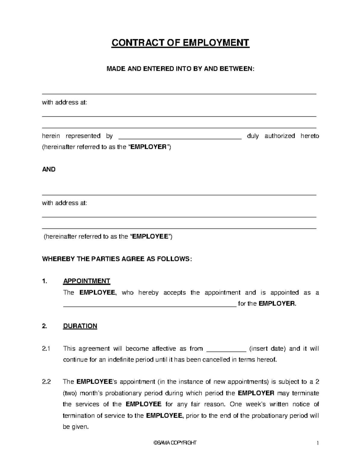 Employment Contract - Revised Version for Legal Clarity - Studocu