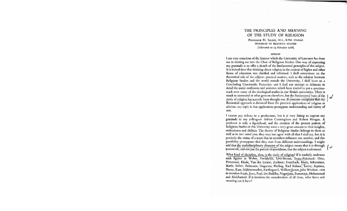 The Principles and Meaning of the Study of Religion (REL 101) - Studocu