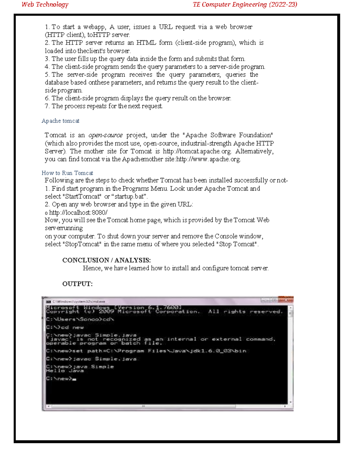 Web technology TE Computer Engineering lab manual 2023 - Studocu