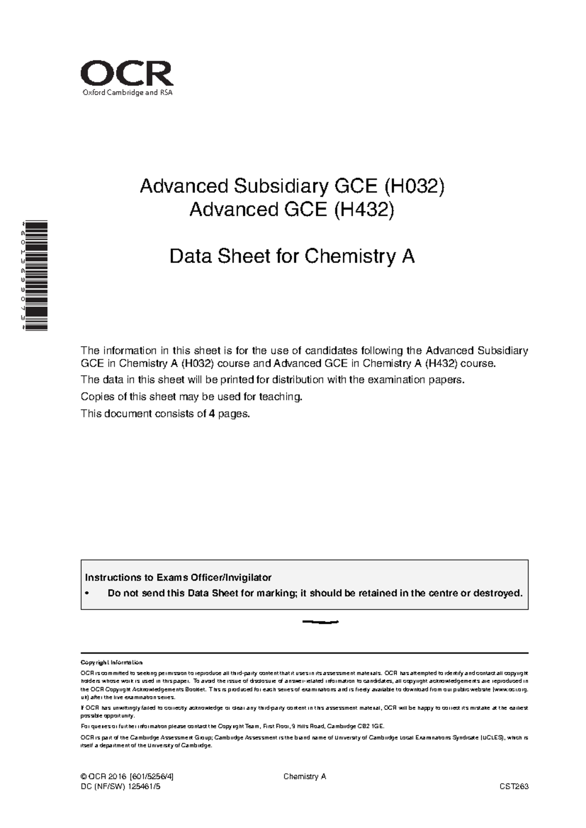 Periodic table annotated - Advanced Subsidiary GCE (H032) Advanced GCE ...