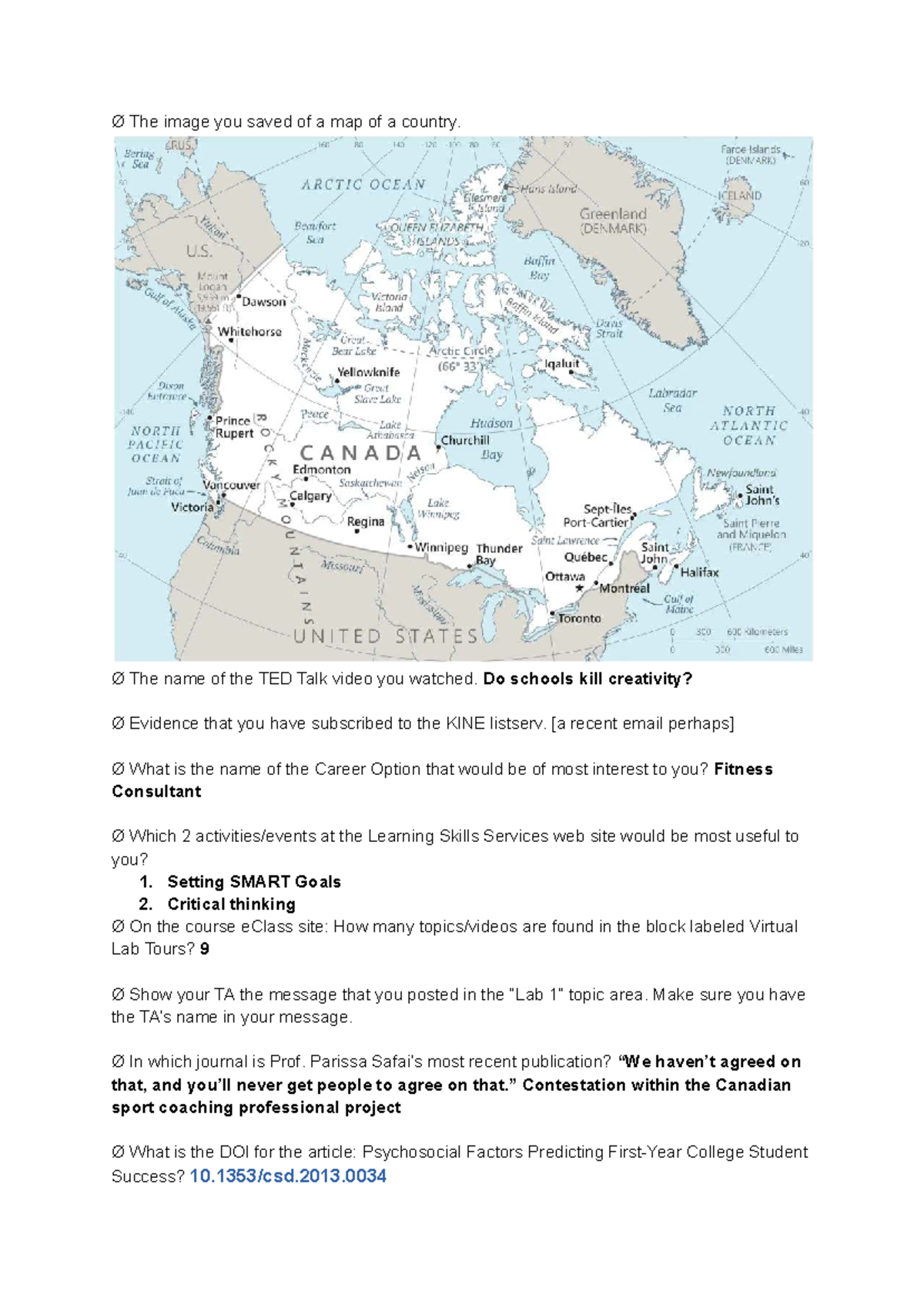 Lab 1 Summary and Reflections - KINE 2049 - Studocu