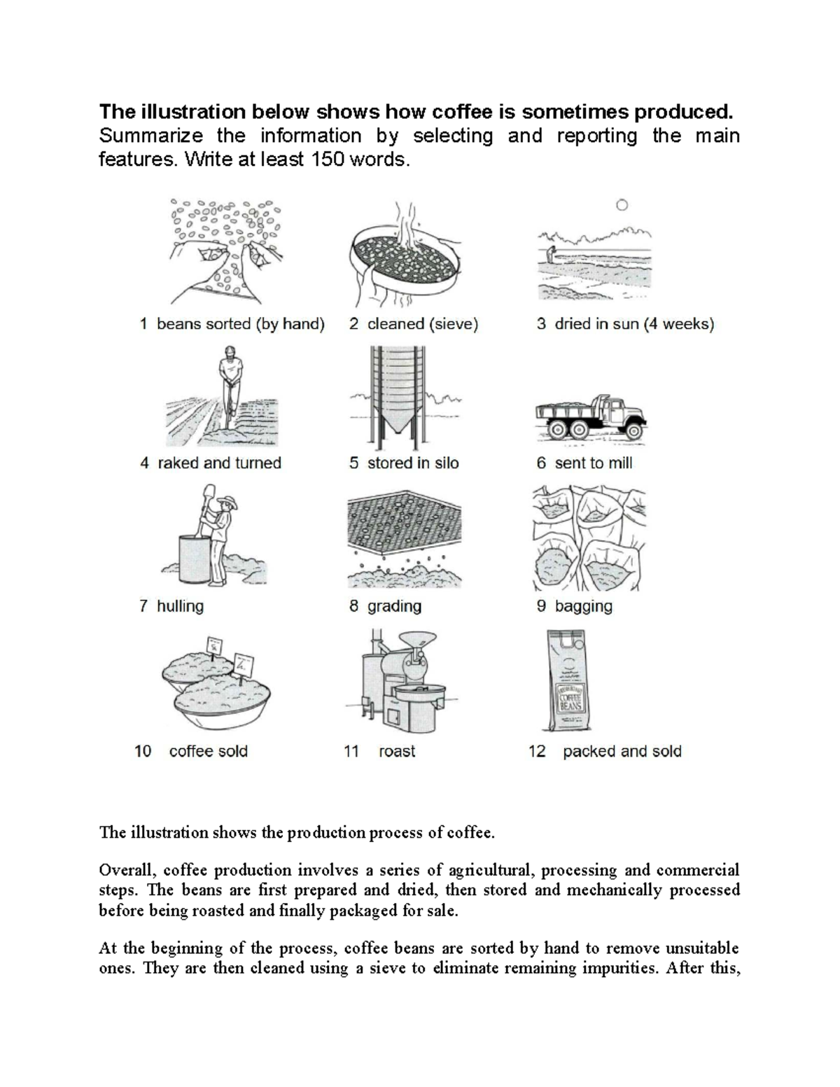 Coffee Beans Production Process - IELTS Writing Part 1 - Studocu