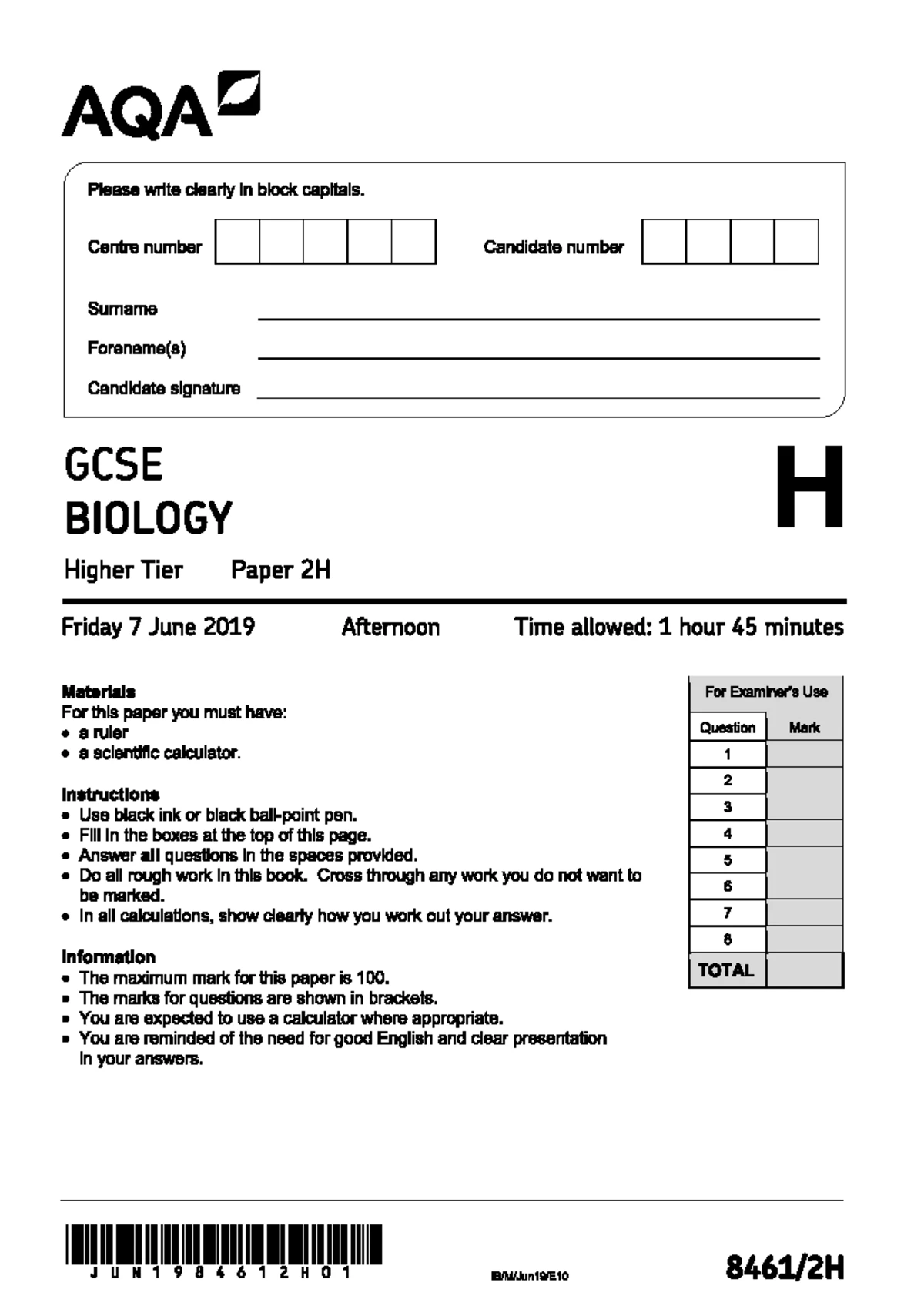 GCSE AQA Physics Paper 2H Predicted Questions & Grade Boundaries 2025 ...