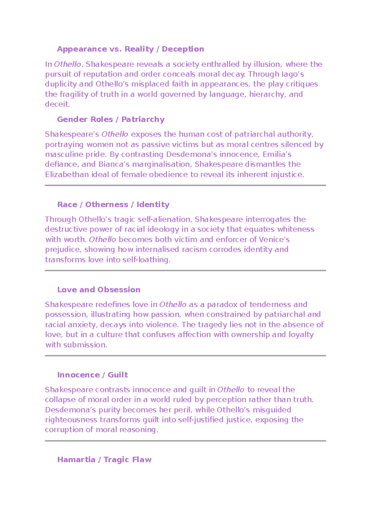 🎭 Appearance vs. Reality: Deception and Identity in Othello (ENG 101 ...