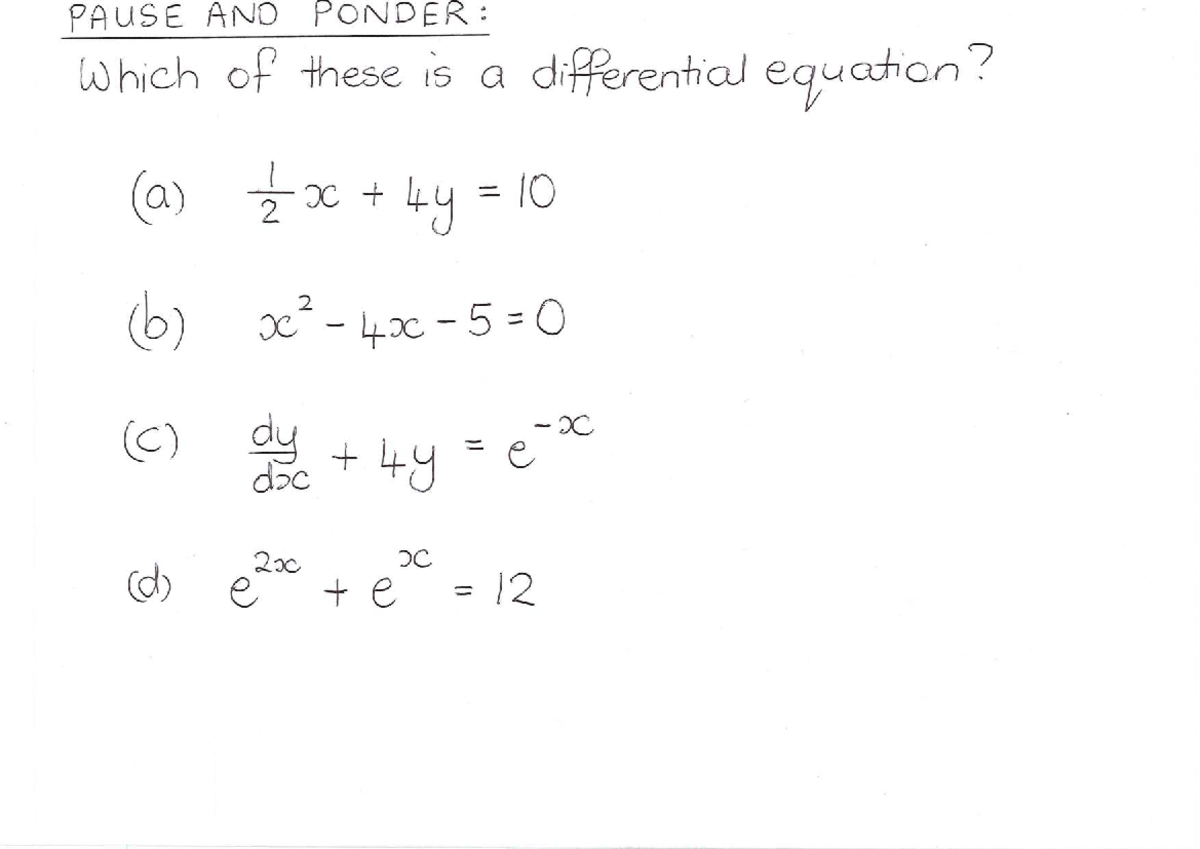 EMTH119 Summer Course: Understanding Differential Equations - Studocu