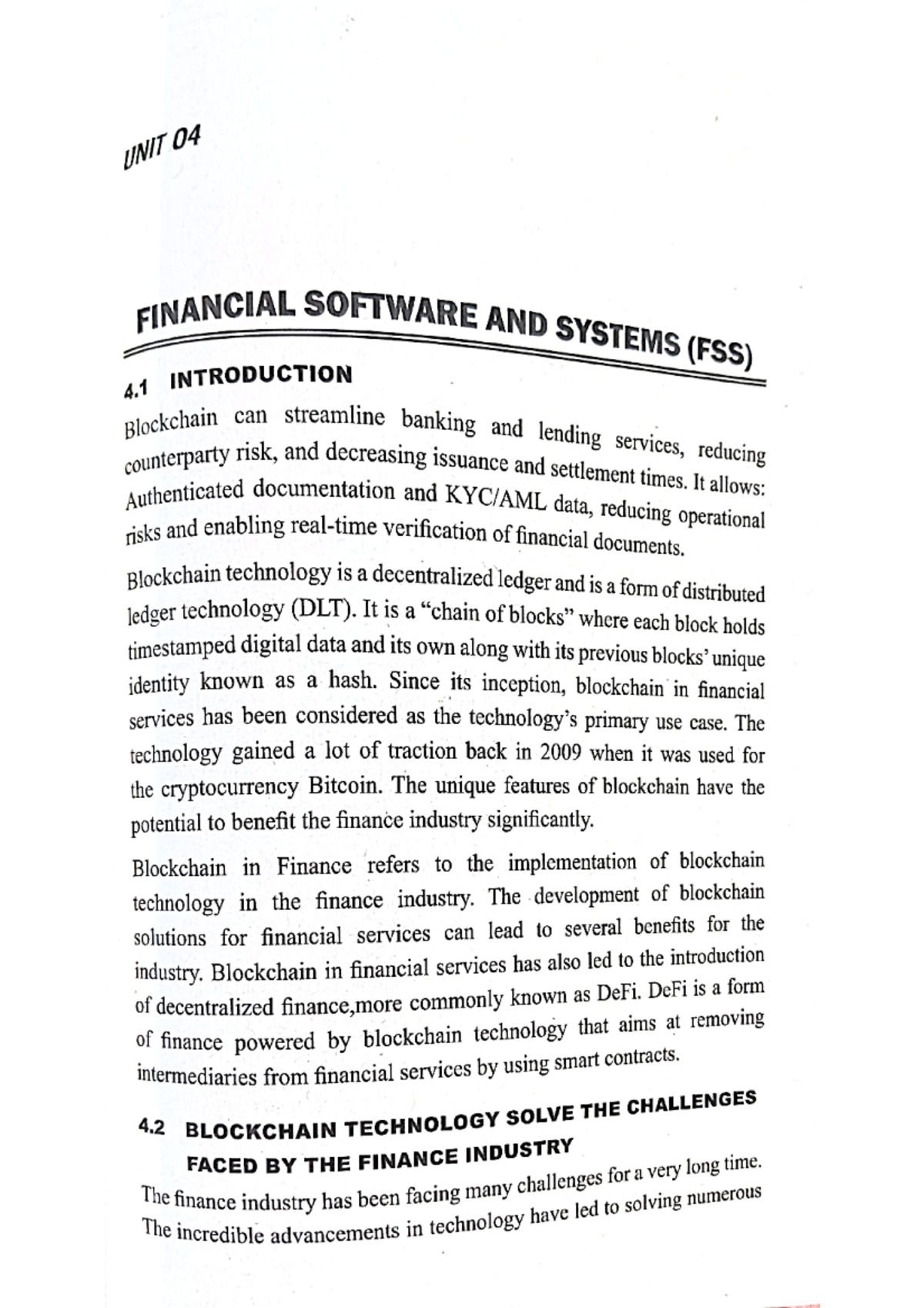 Unit 4 - Blockchain Technology in Financial Software & Systems (FSS ...