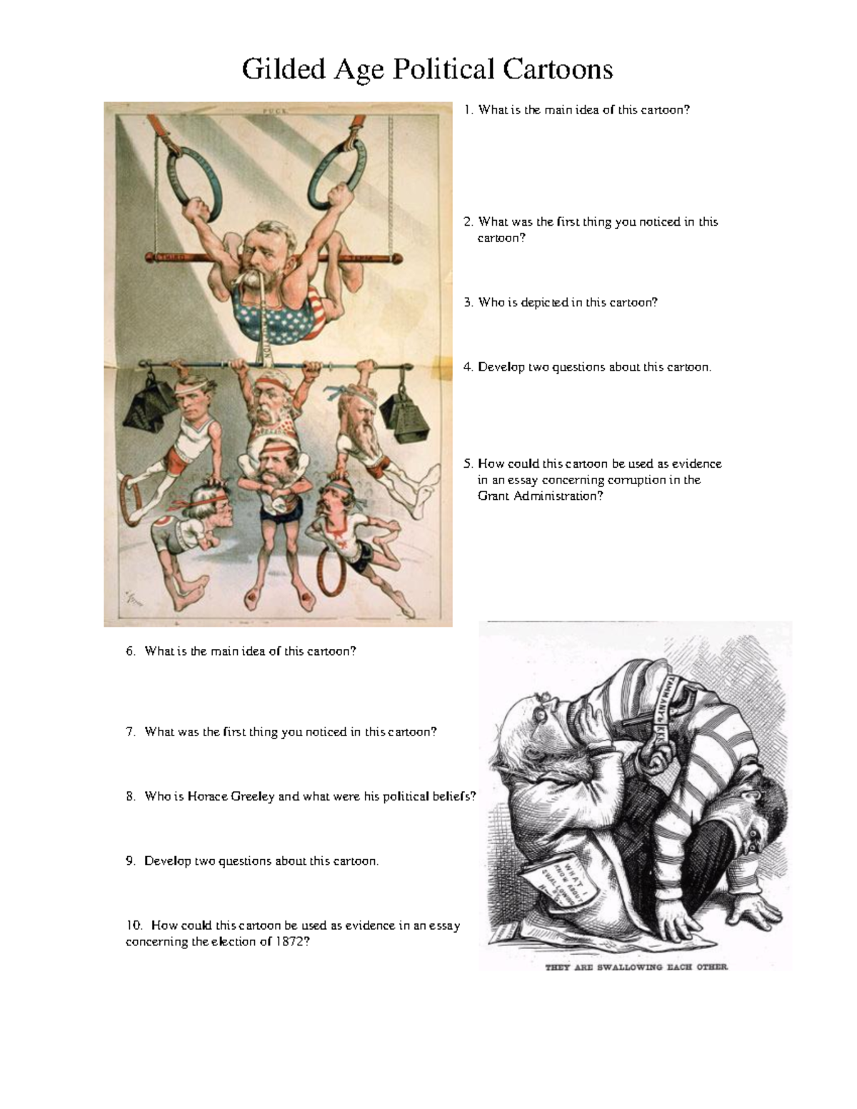 Gilded age political cartoons - Gilded Age Political Cartoons What is ...